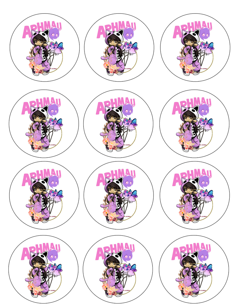 (12) 2.5"Aphmau characters Edible Print Premium Cupcake/Cookie Toppers ...