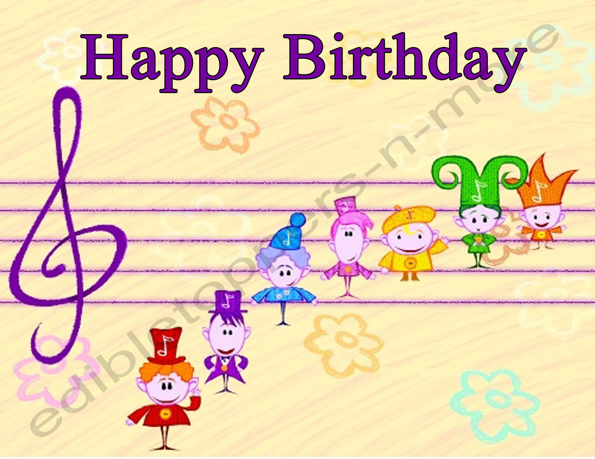 Baby First Notekins Personalized Edible Print Premium Cake Topper Fros ...