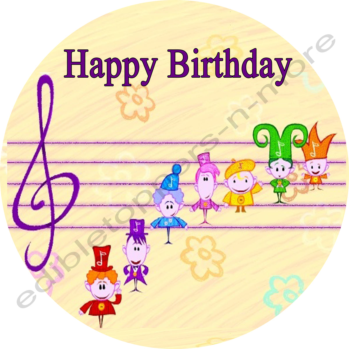 Baby First Notekins Personalized Edible Print Premium Cake Topper Fros ...