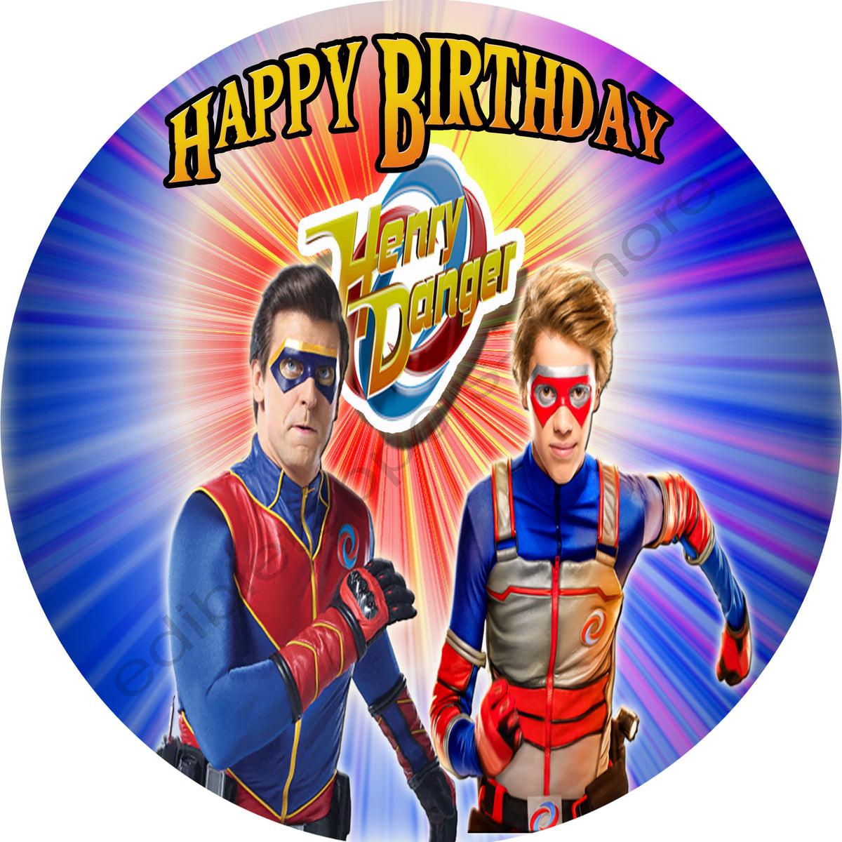 Henry Danger Personalized Edible Print Premium Cake Toppers Frosting S ...