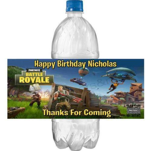 (10) Personalized GAMING Glossy Water Bottle Labels, Party Favors, 2 S ...