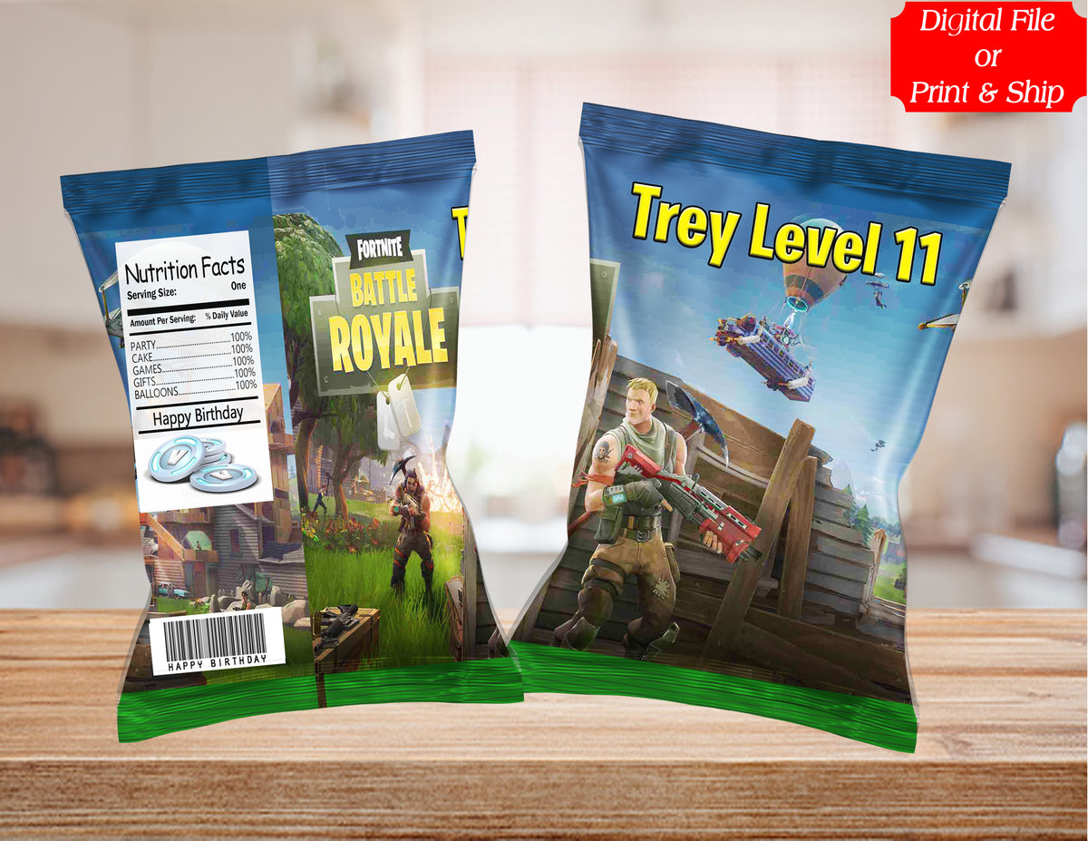 (12) Personalized GAMING Chip Candy Treat Bags Party Favors Printed or ...