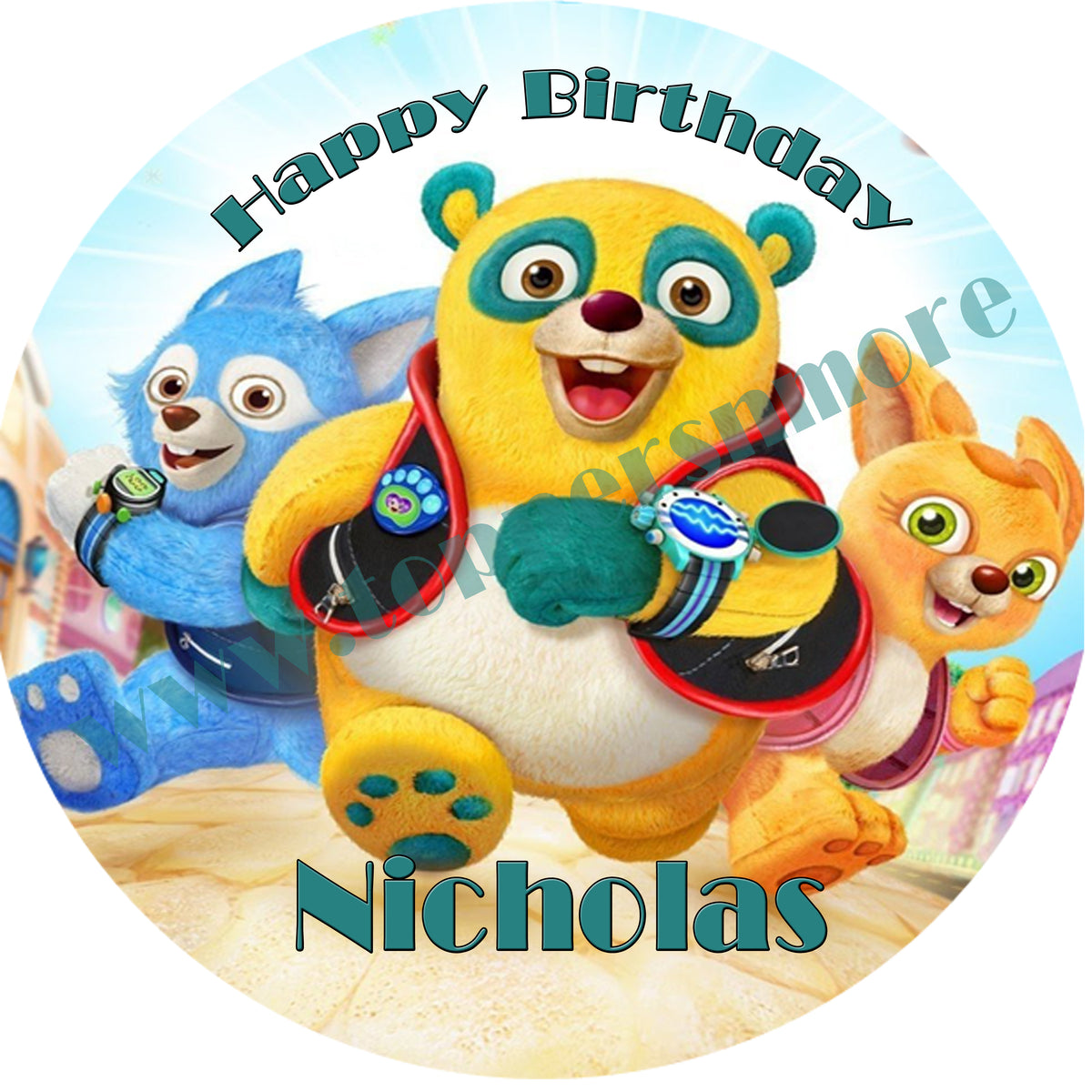 Special Agent Oso Personalized Edible Print Premium Cake Topper Frosti ...