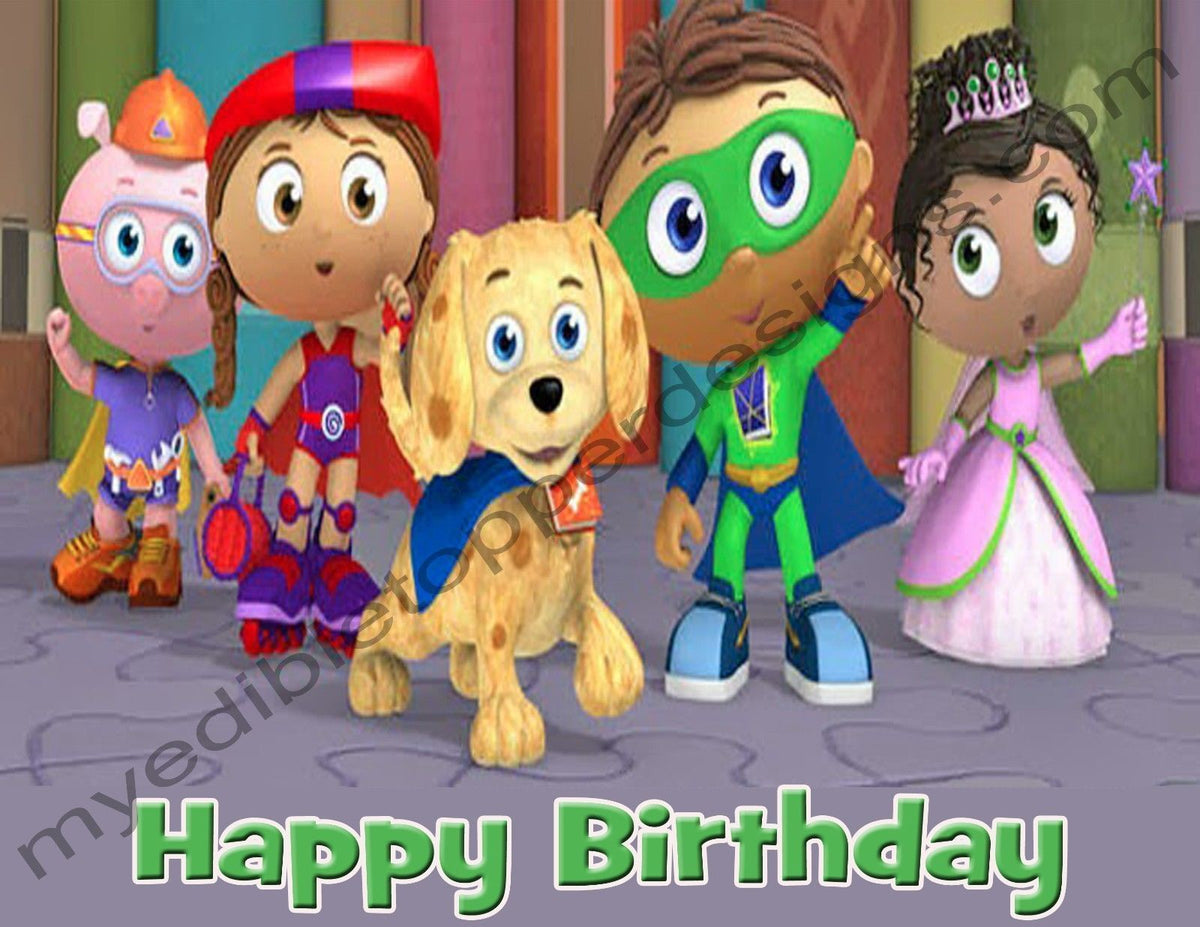 Super Why Personalized Edible Print Premium Cake Topper Frosting Sheet ...