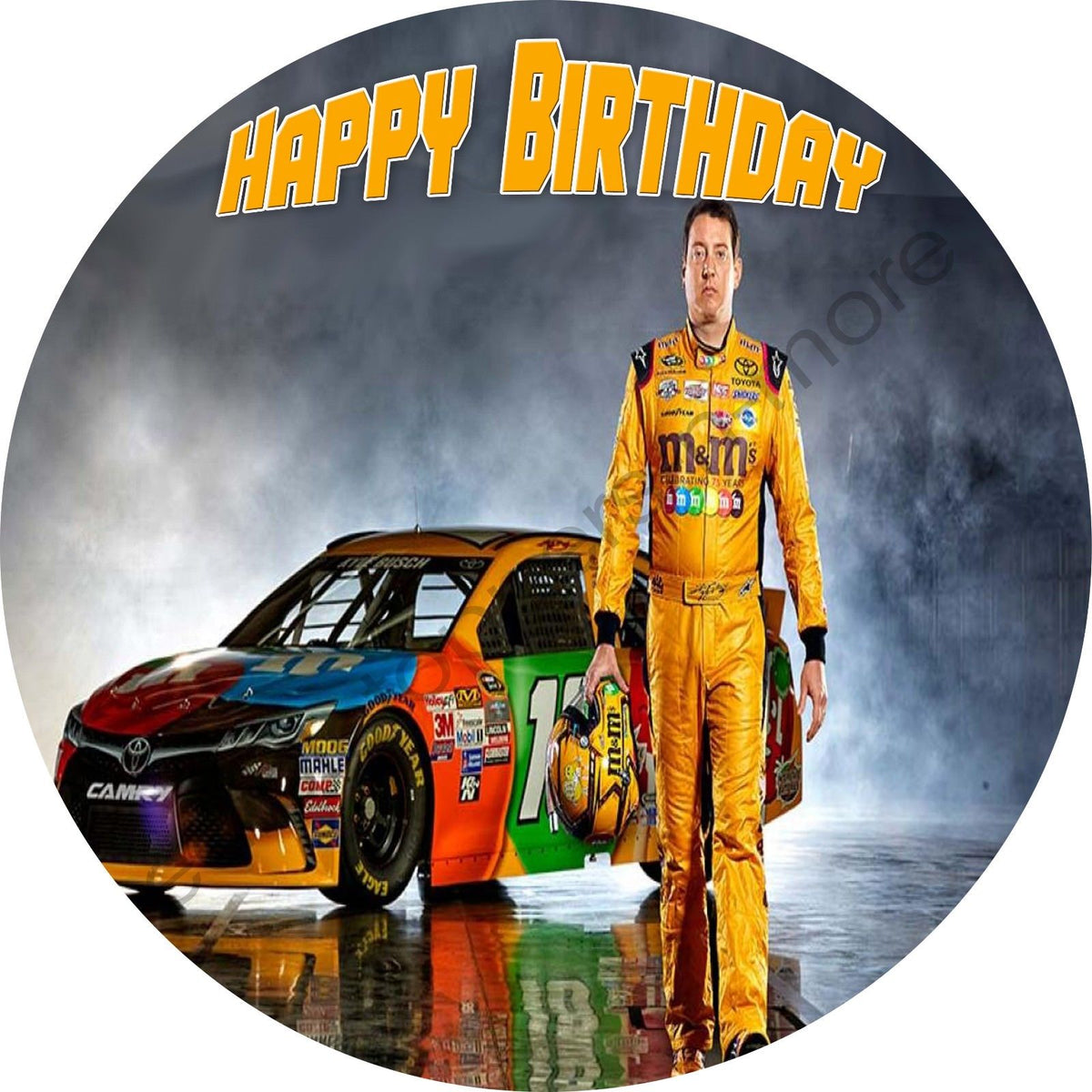 Nascar Kyle Busch Personalized Edible Print Premium Cake Topper Frosti ...