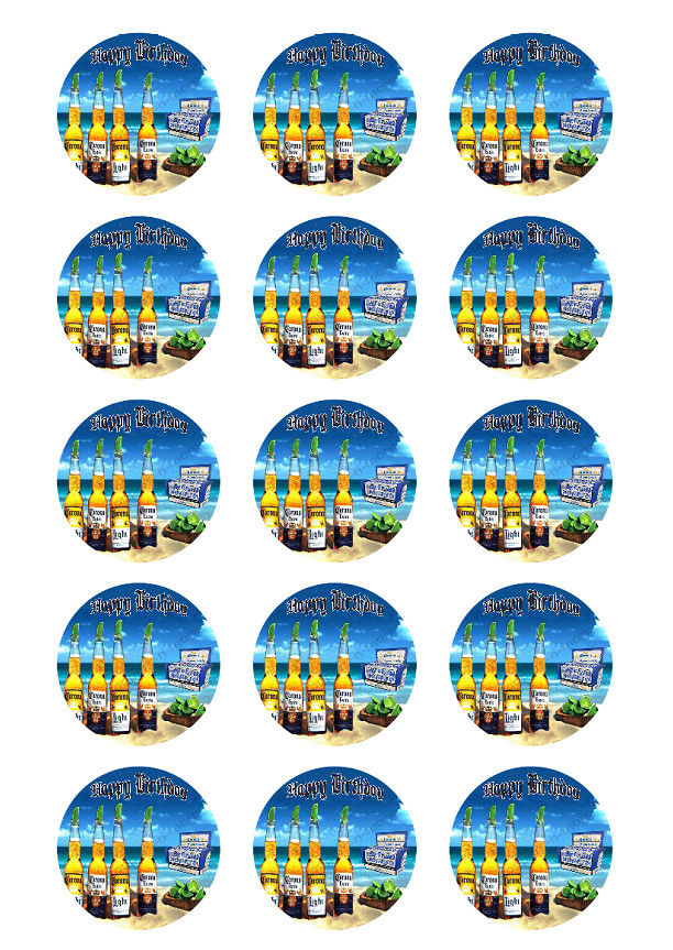Corona Beer Personalized Edible Print Premium Cake Toppers Frosting Sh ...